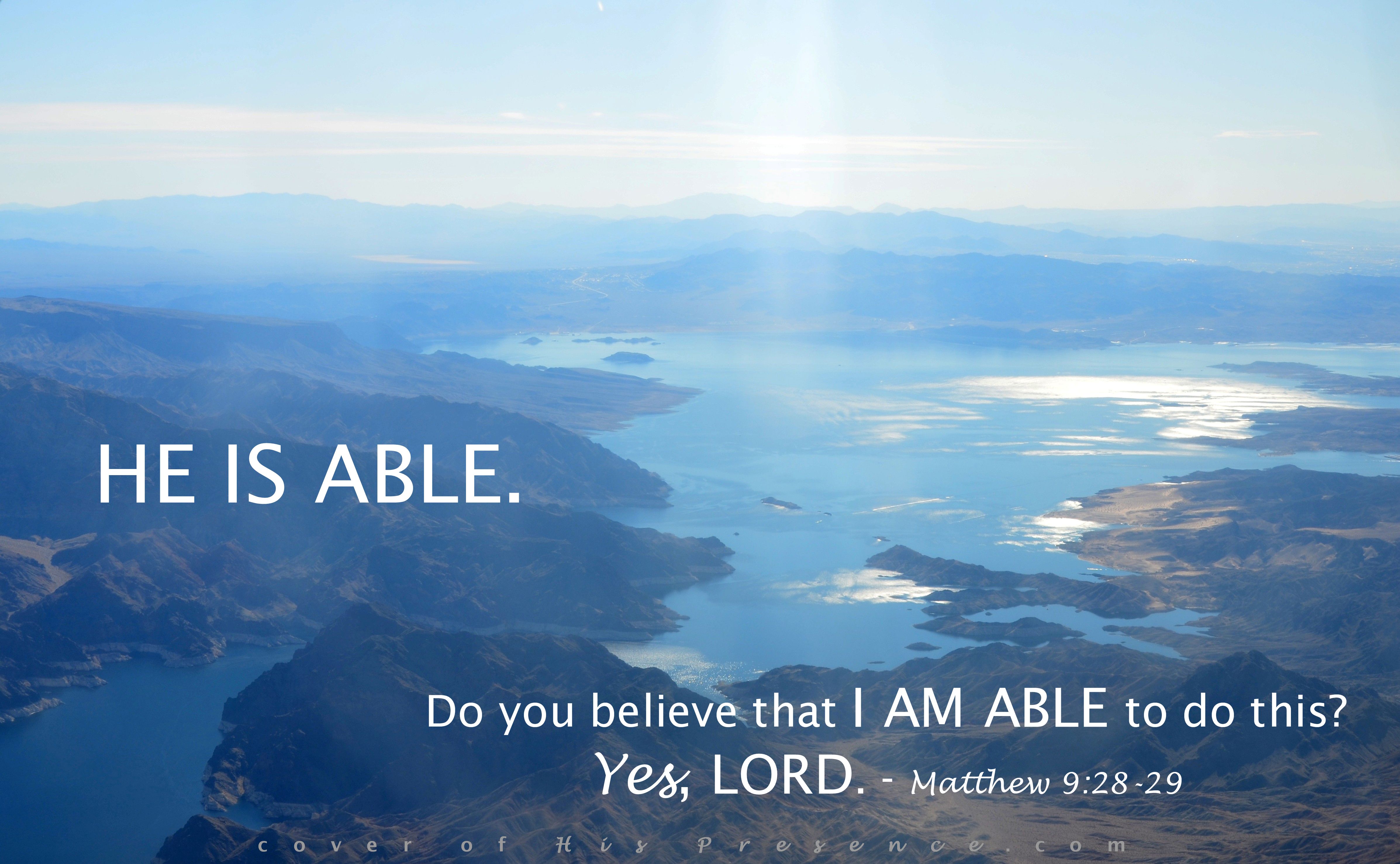 He is able – the cover of His Presence